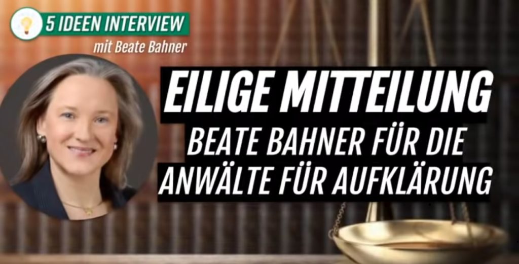 Beate Bahner Anwälte für Aufklärung Offener Brief an die Regierungen ...
